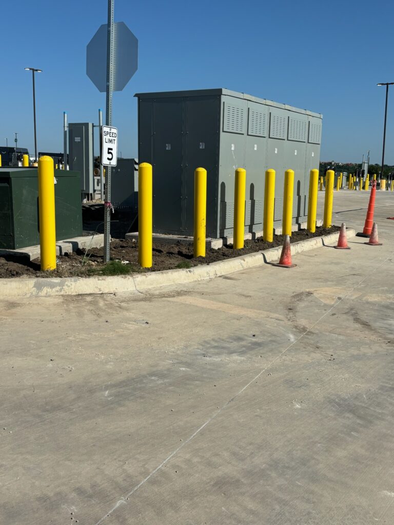 Bollards, Speed Bumps & Wheel Stops Portfolio | Colt Concrete & Asphalt